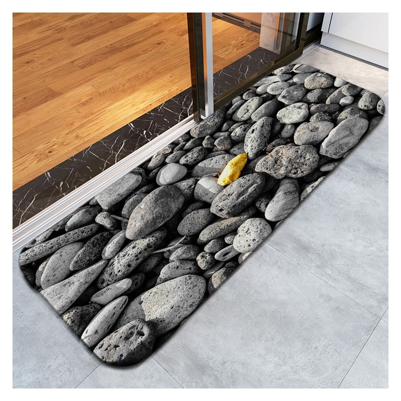 Interiérové předložky s 3D potiskem 60/120 - Šedé kameny | LYKE.CZ