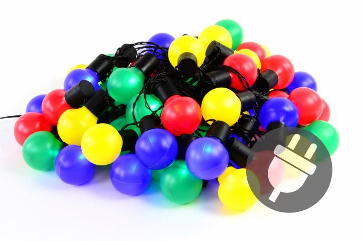 Barevné párty osvětlení - venkovní - 50 LED | Zuber.cz