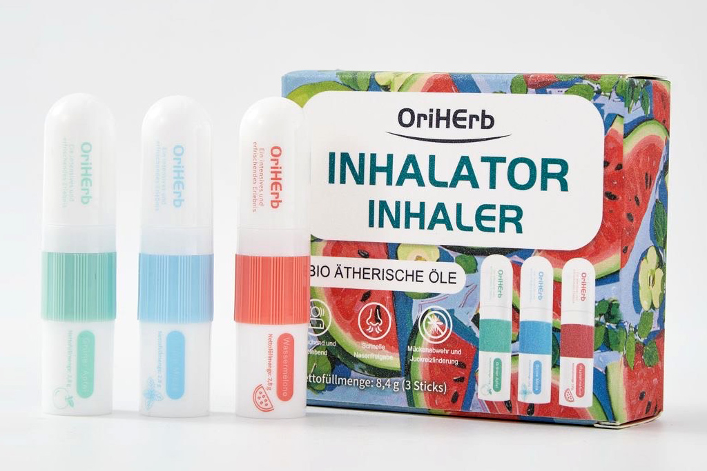 OriHerb INHALER Duo - Aromaterapeutický nosní inhalátor 3 ks | Domácí ...
