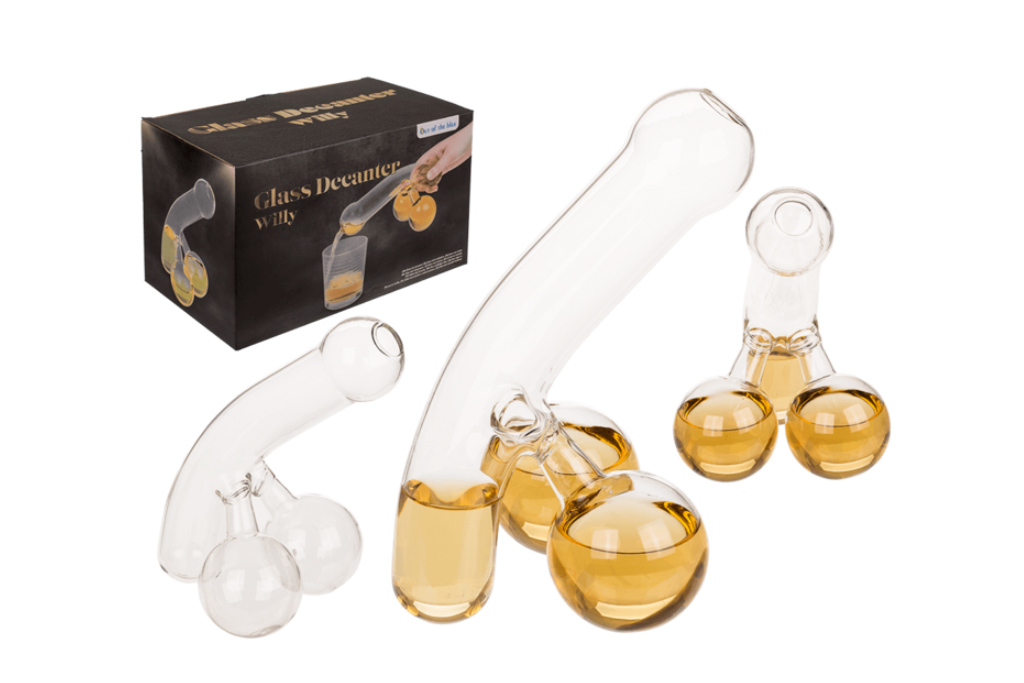 Skleněná karafa ve tvaru penisu - Willy Decanter, 400 ml | Asijské potraviny online - Nudle ...