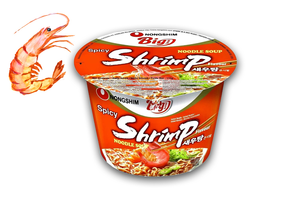 Krevetová Nudlová Polévka Big Bowl, 115g Nongshim EXPIRACE 29.5.2025 ...
