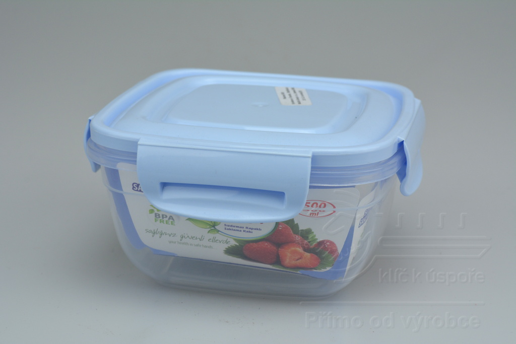 Plastový box na potraviny (7x12,5x12,5cm) - Modrý 500ml | Velkoobchod a ...