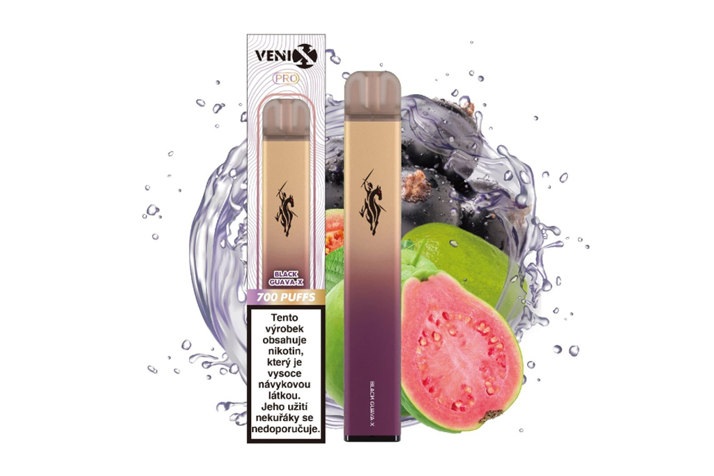 VENIX PRO - Černý rybíz a Guava (Black Guava), 700 potahů, 1,62% ...