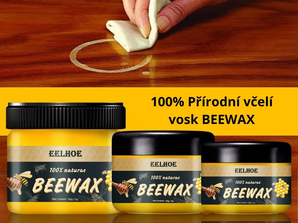 Včelí vosk na dřevo BEEWAX 1+1 ZDARMA