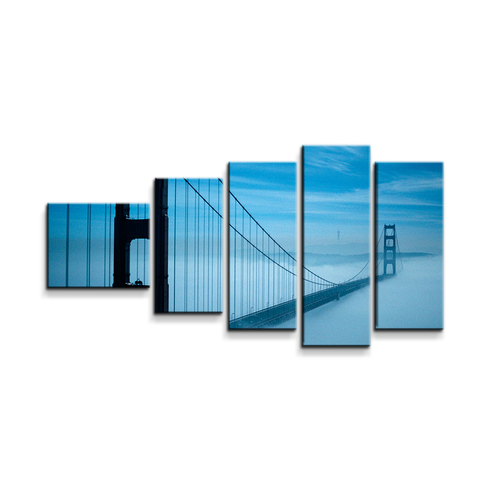 Obraz - 5-dílný Golden Gate 3 | Dekorace, fotodárky a dárky