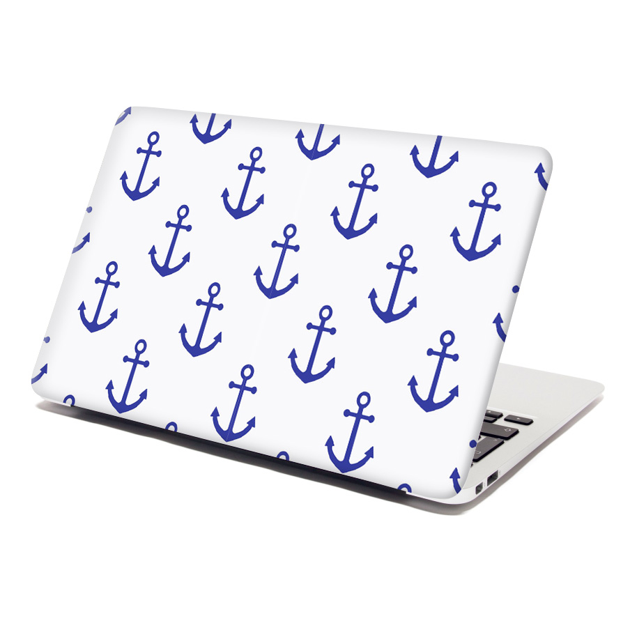 Samolepka na notebook Modré kotvy | Dekorace, fotodárky a dárky