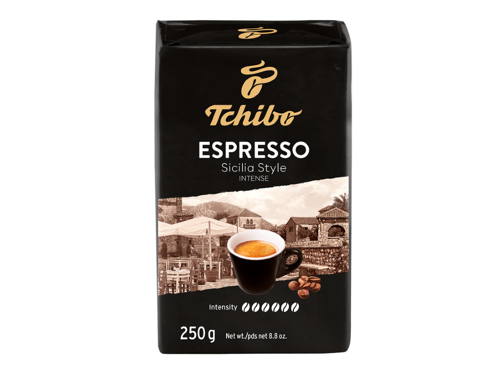Tchibo Espresso Sicilia Style mletá káva 250g | kavakafe.cz | Káva a ...