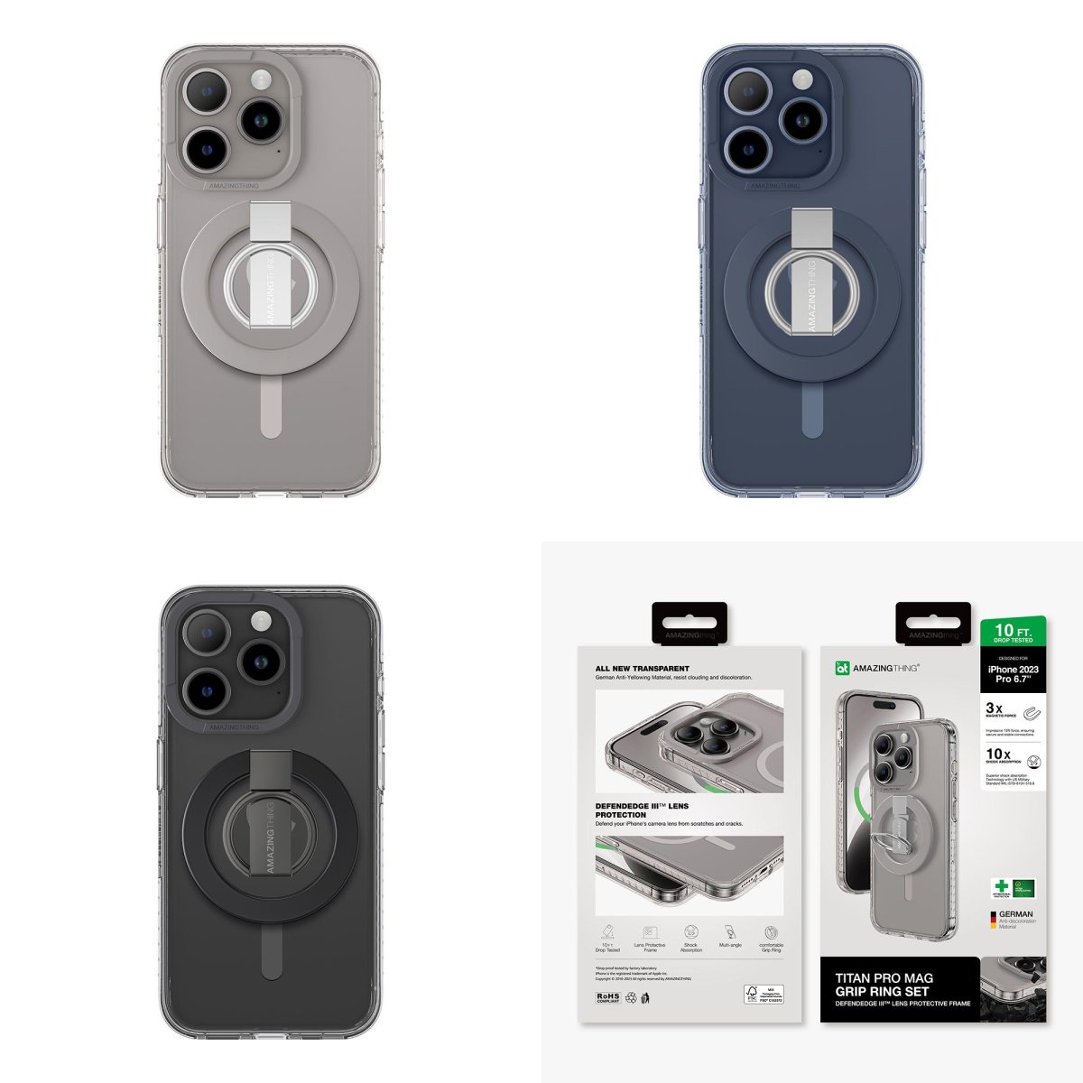AMAZING THING Titan Pro Mag Grip Ring SET iPhone 15 Pro | iMore.cz