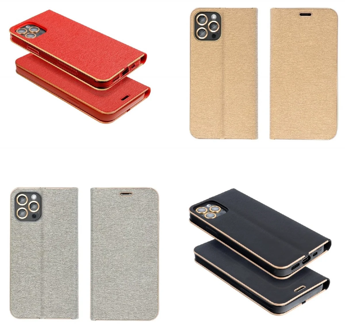 Pouzdro Forcell Luna Book Gold iPhone 13 Pro Max | iMore.cz